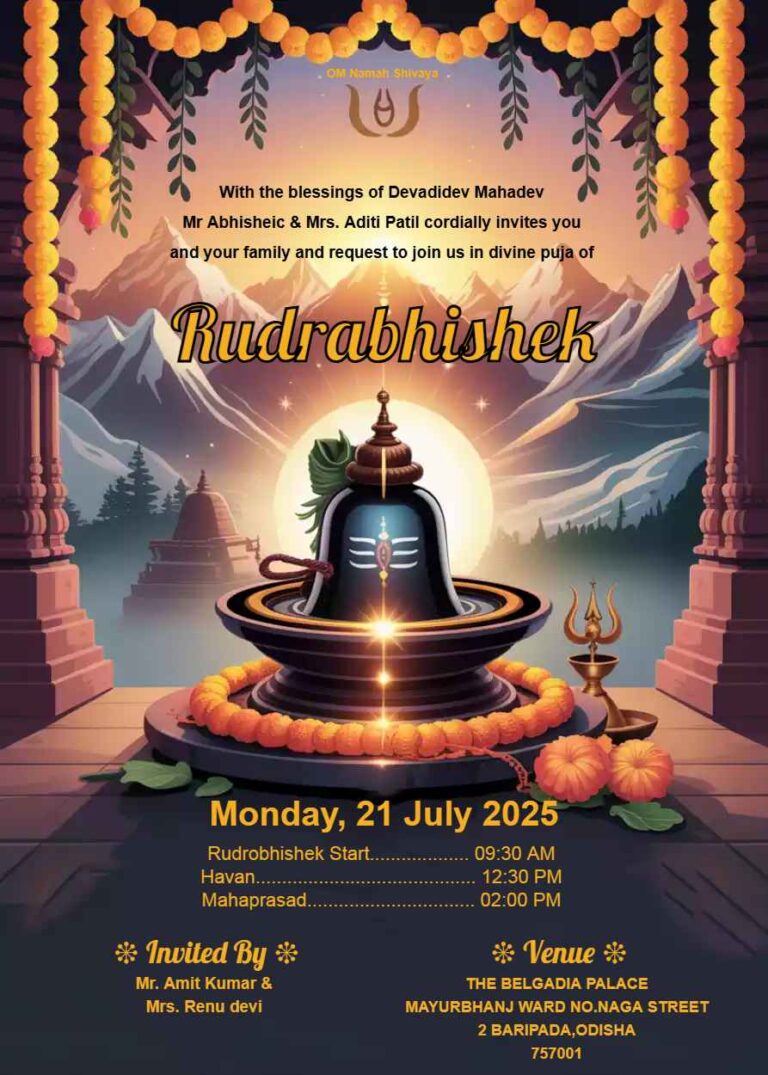 Rudrabhishek Invitation Card Free & Premium - i love invite - Free ...