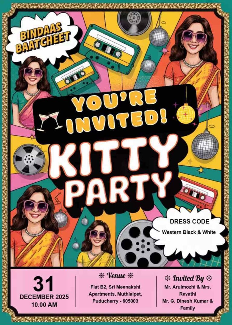 Kitty Party Invitation