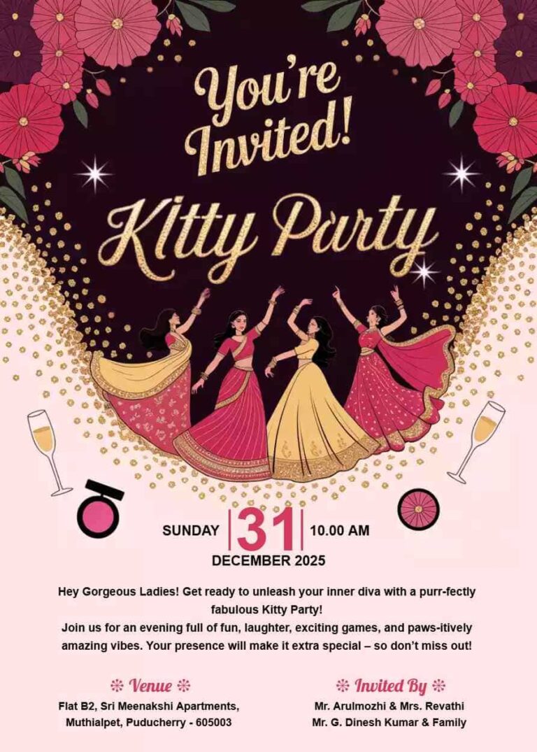 Kitty Party Invitation